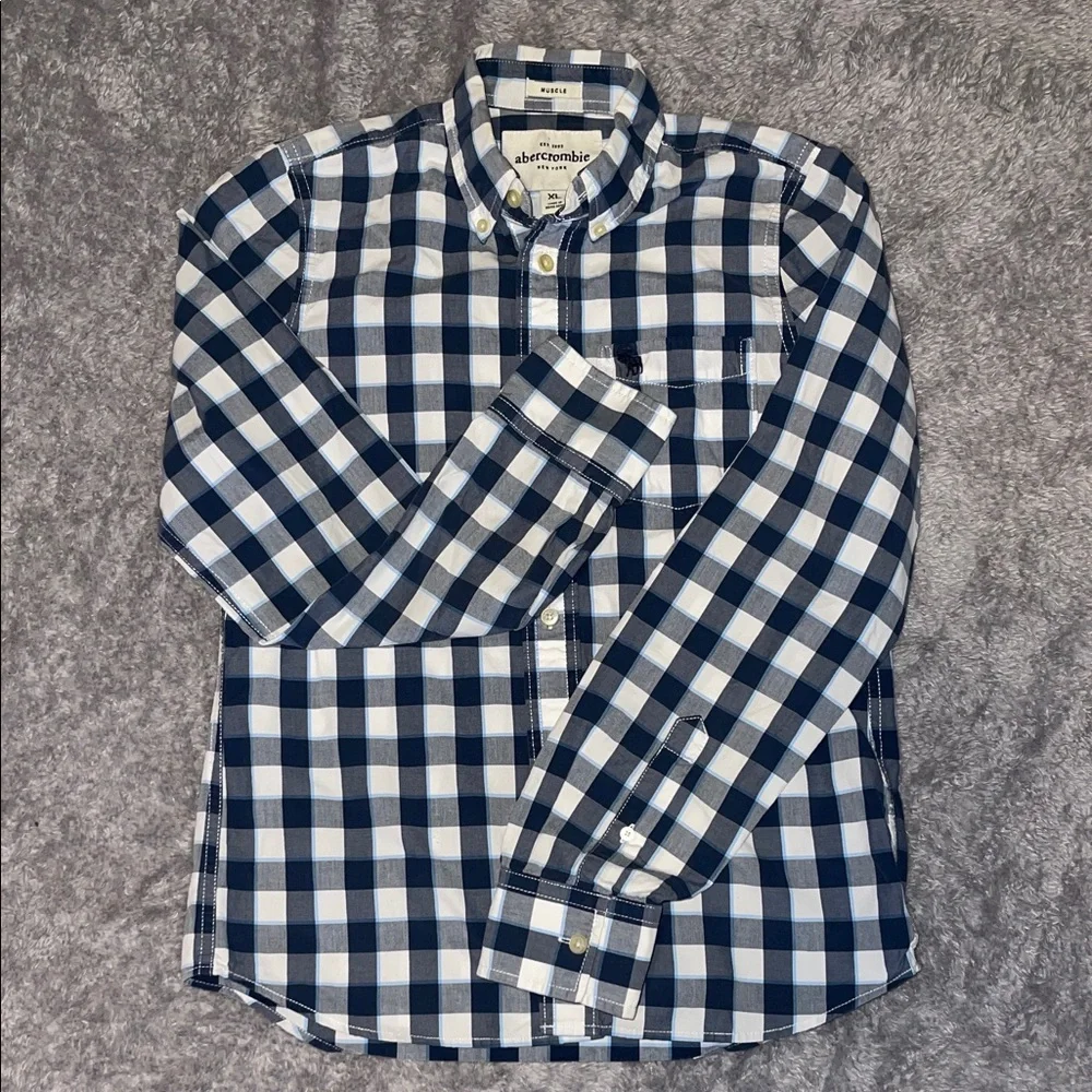 Abercrombie & Fitch | Shirts | Abercrombie Plaid Buttonup Shirt Blue ...